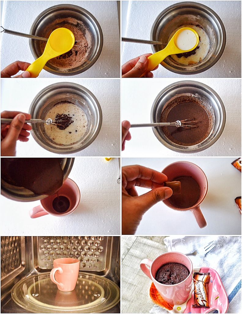Eggless Molten Chocolate Microwave Mug Cake - Savory&SweetFood