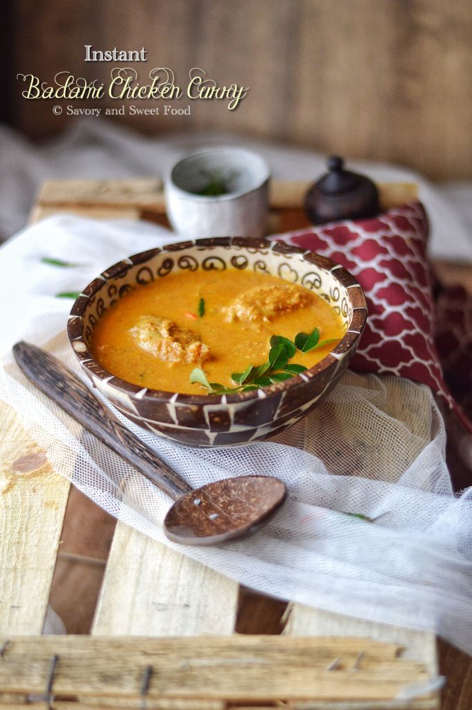 Instant Badami Chicken Curry - Savory&SweetFood