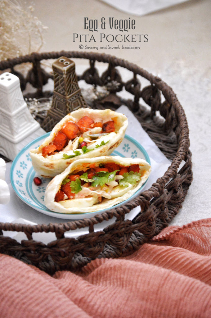 Egg & Veggie Pita Pockets - Savory&SweetFood