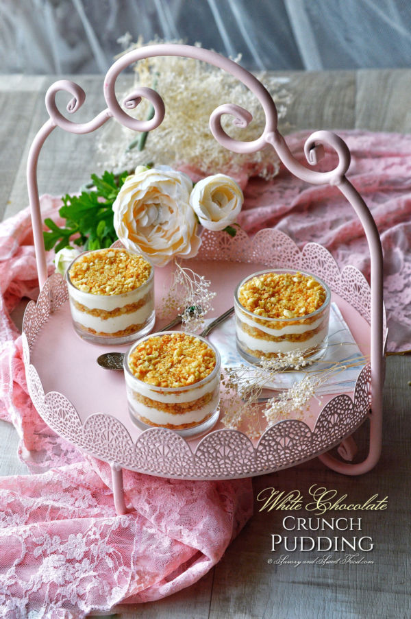 White Chocolate Crunch Pudding - Savory&SweetFood