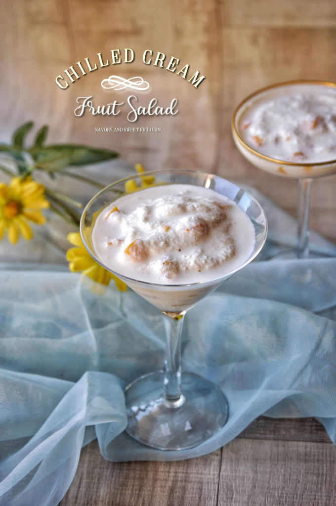 Chilled Cream Fruit Salad - Savory&SweetFood