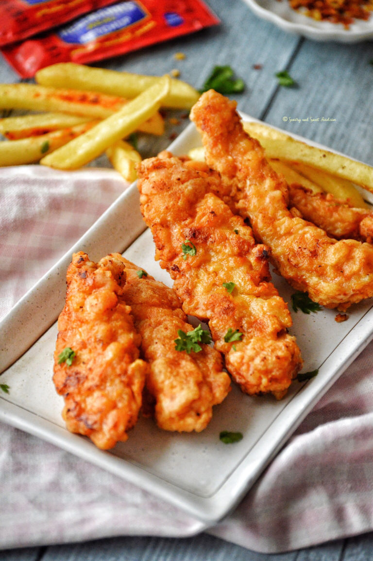 Crispy Fried Chicken Strips - Savory&SweetFood