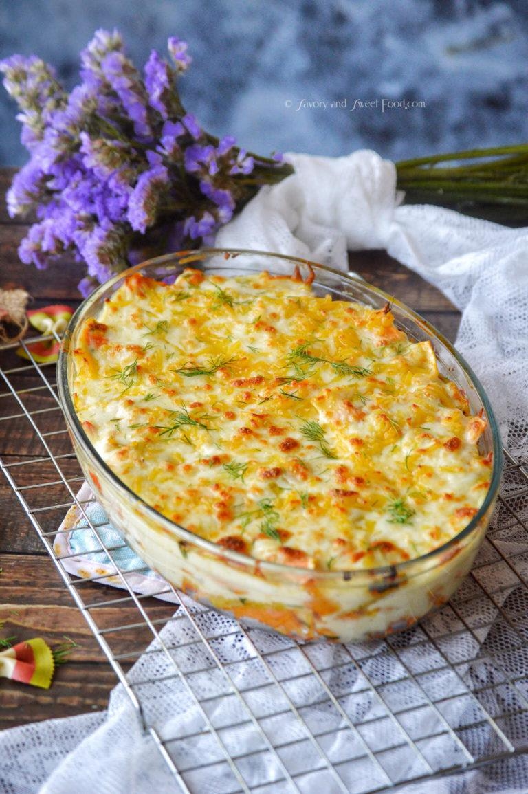 Chicken Béchamel Pasta Bake - Savory&SweetFood