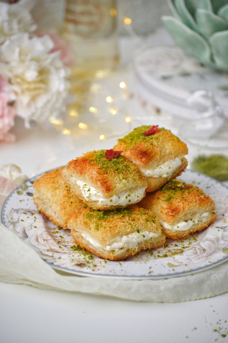 Mini Kunafa Cream Puffs - Savory&SweetFood