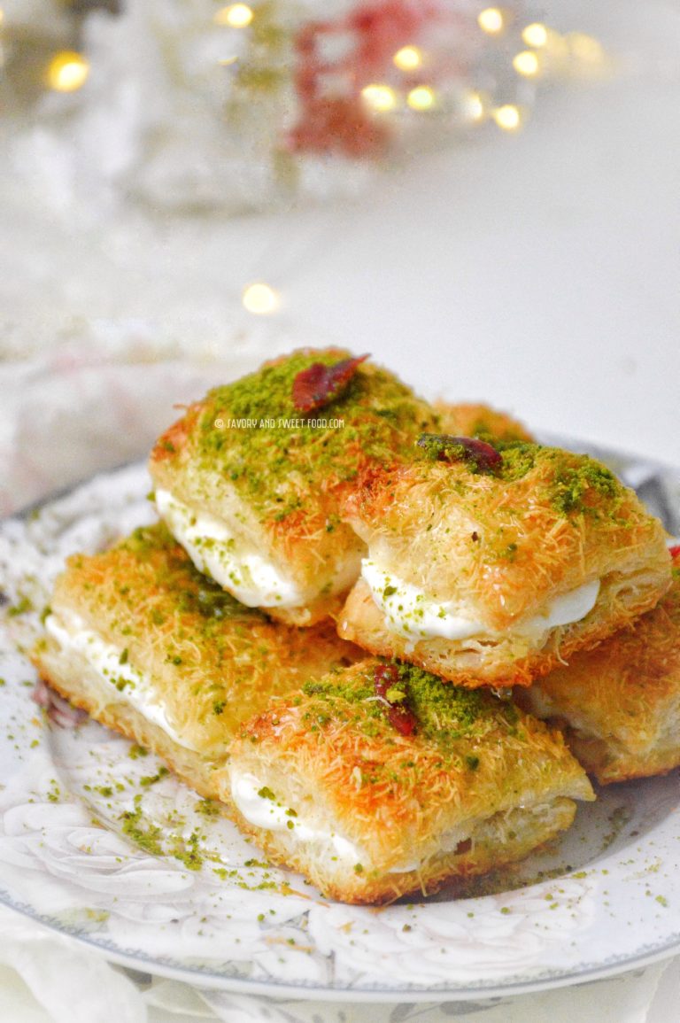 Mini Kunafa Cream Puffs - Savory&SweetFood