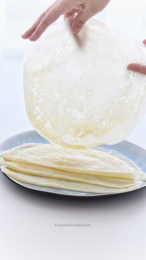 3 Ingredient Tissue Paper Crepes/Dosa (Gluten Free) - Savory&SweetFood