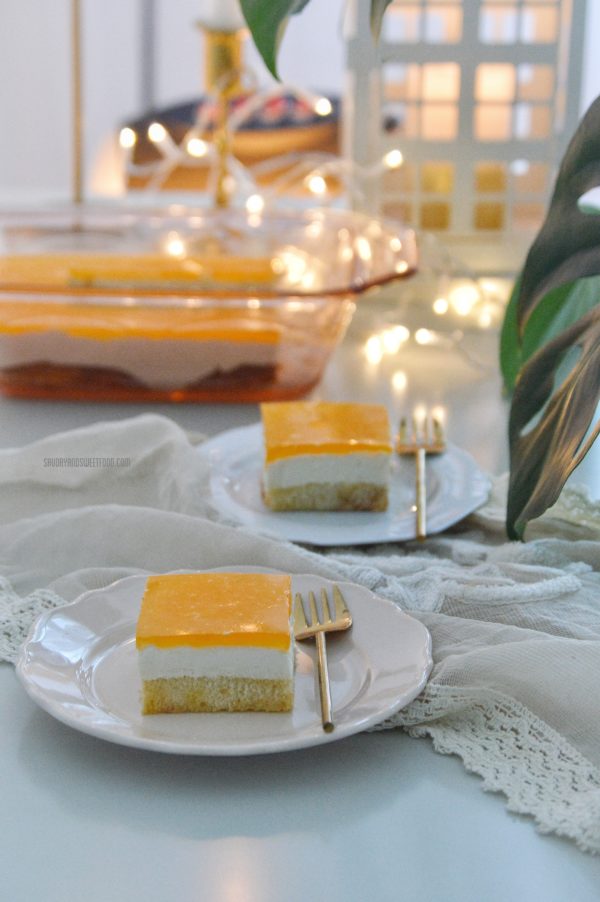 White Chocolate & Mango Jelly Pudding (5 Ingredient) - Savory&SweetFood