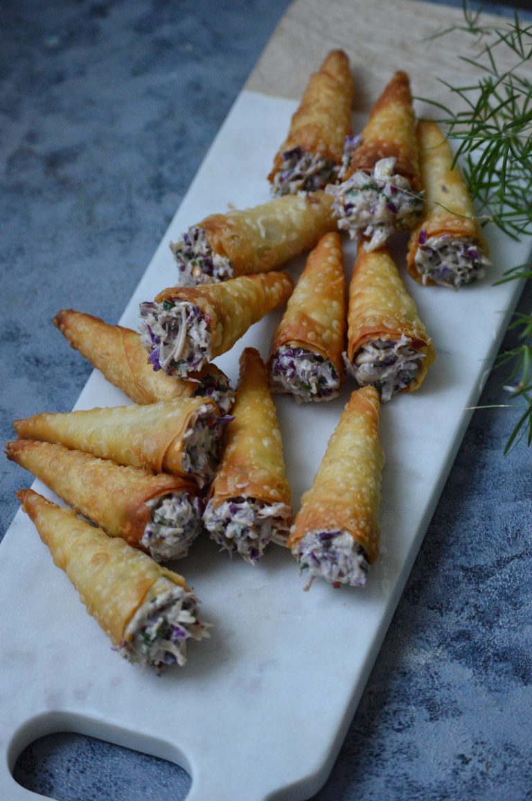 Chicken Samosa Cones - Savory&SweetFood