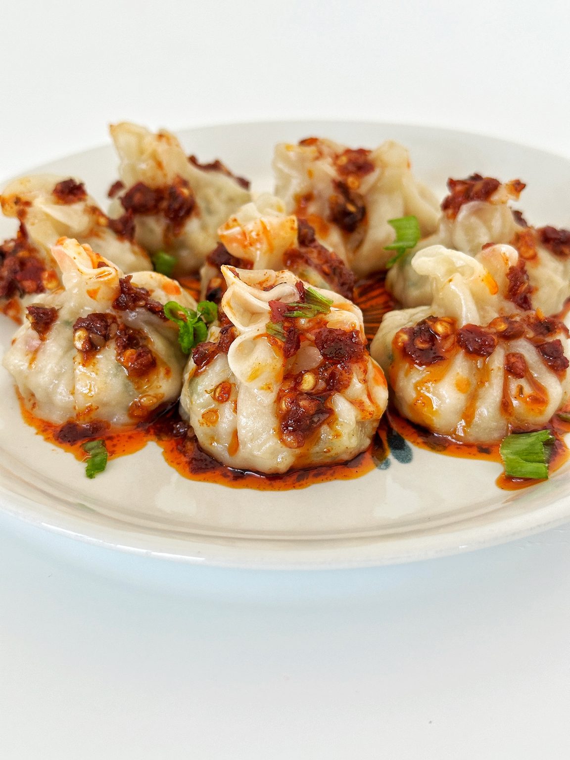 Spicy Chicken Dumplings with Chilli Oil - Savory&SweetFood